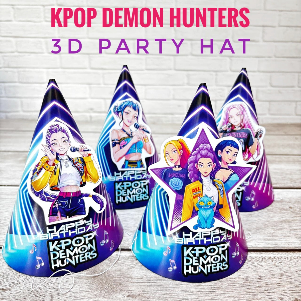 Jual Kpop Demon Hunters 3D DIY Party Hat Huntrix Saja Boys Mira Rumi ...
