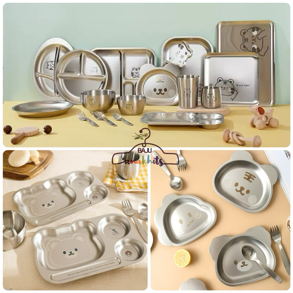 Jual Piring Stainless Anak SUS 304 | Alat Makan Anak Stainless Steel ...