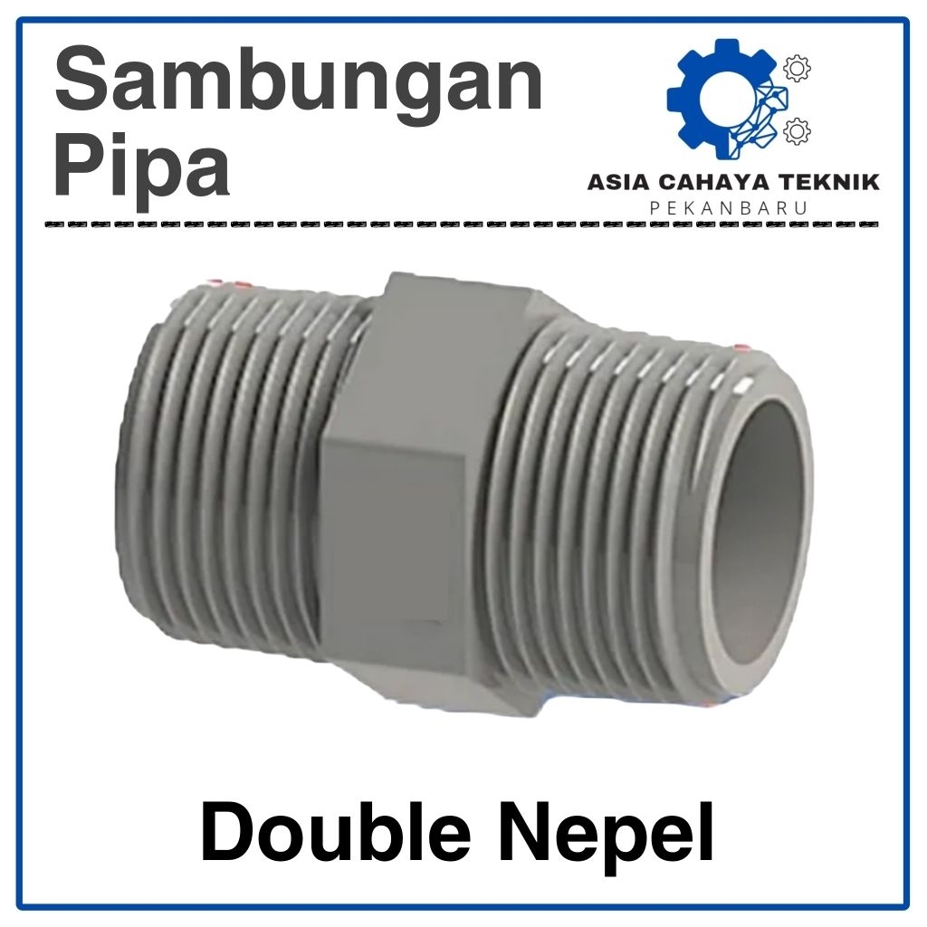 Jual Double Nipple Nepel Double Drat Luar 1" PVC AW Plastik 1 Inch ...
