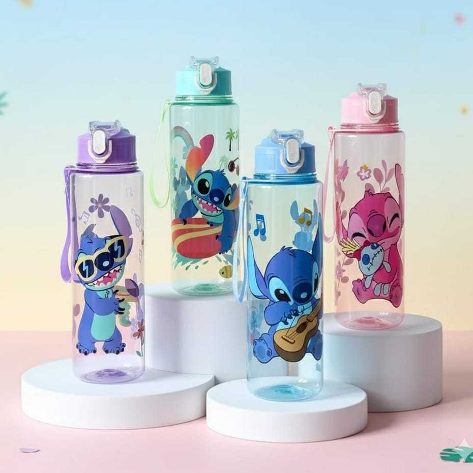 Jual Botol Minum Anak Karakter Stitch Sanrio Labubu 900ml Tumbler Flip ...