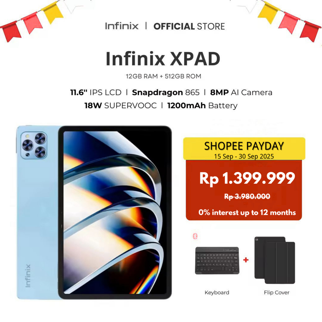 Jual Infinix X Pad | 12GB RAM+512GB ROM | 11.6" Full HD Display | 50MP ...