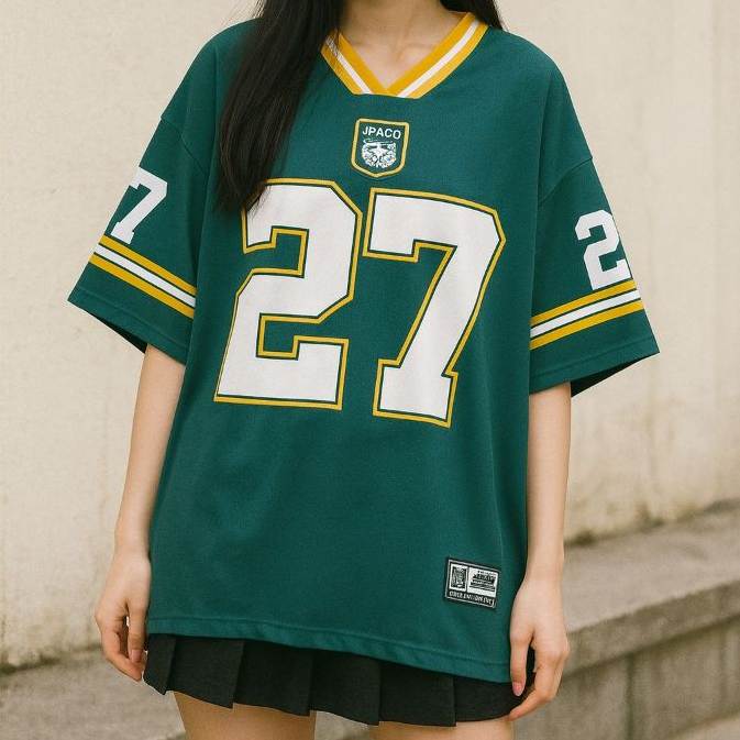 Jual Kaos Jersey EMERALD 27 Oversize Retro Boxy Shirt | Shopee Indonesia