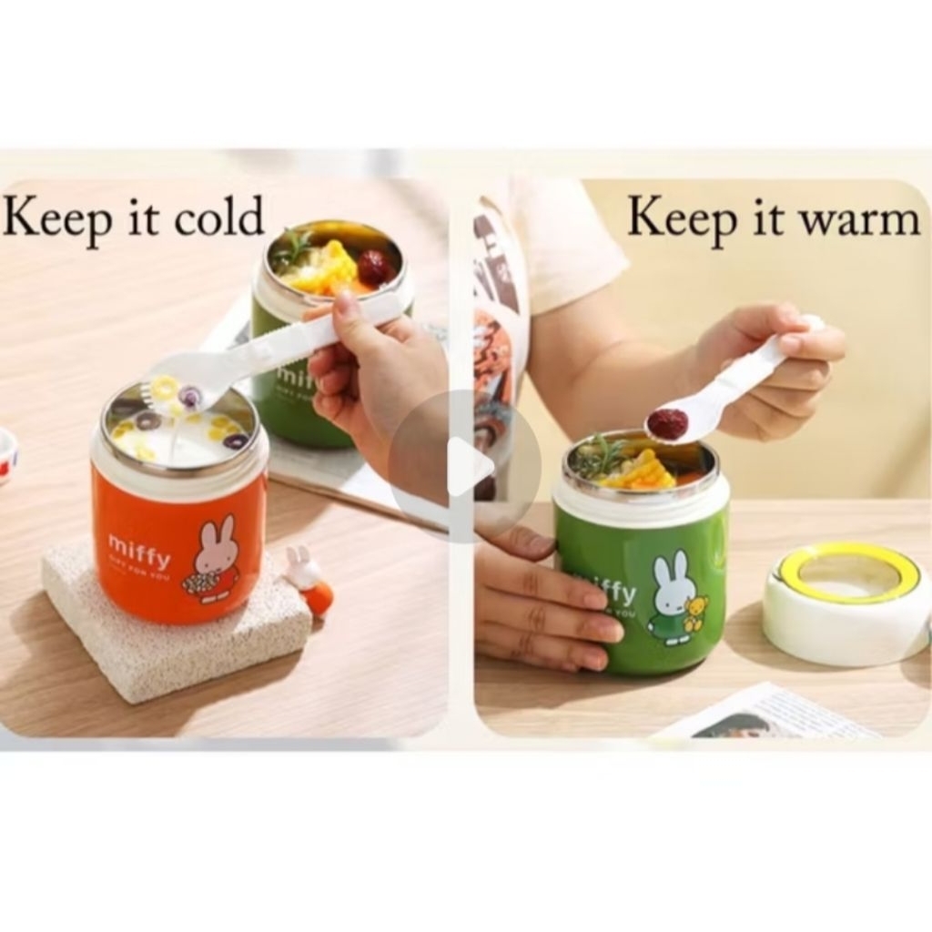 Jual Miffy Stainless Soup Cup/Lunch Box (ori license) | Shopee Indonesia