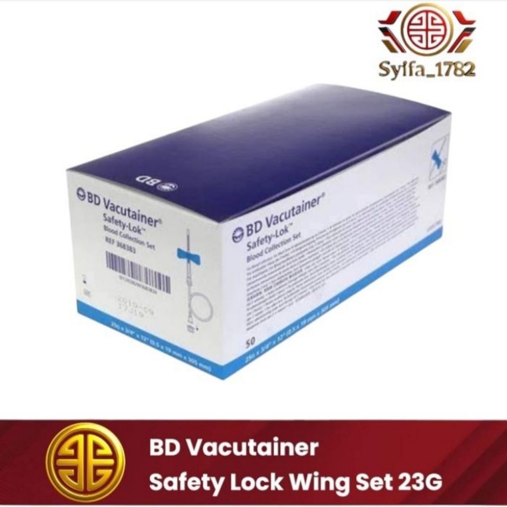 Jual BD Vacutainer 23G safety lock wingset satu box isi 50 Piece ...