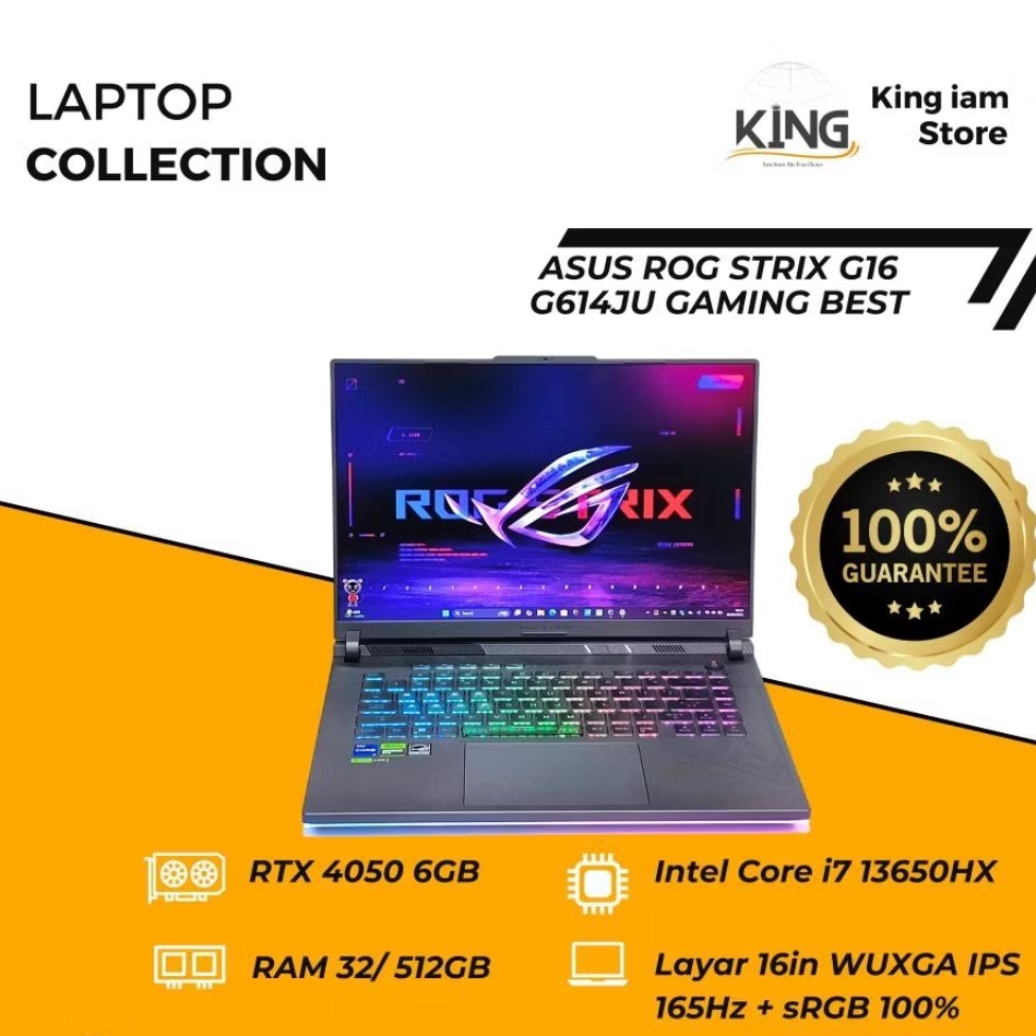 Jual ASUS ROG Strix G16 i7 Gen13 RAM 32GB RTX 4050 | LAYAR WUXGA 165Hz ...