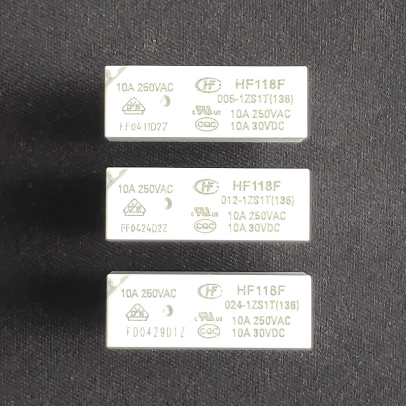 Jual RELAY DC 5V 12V 24V 5PIN 10A 250VAC HF118F 005/012/024-1ZS1T(136 ...