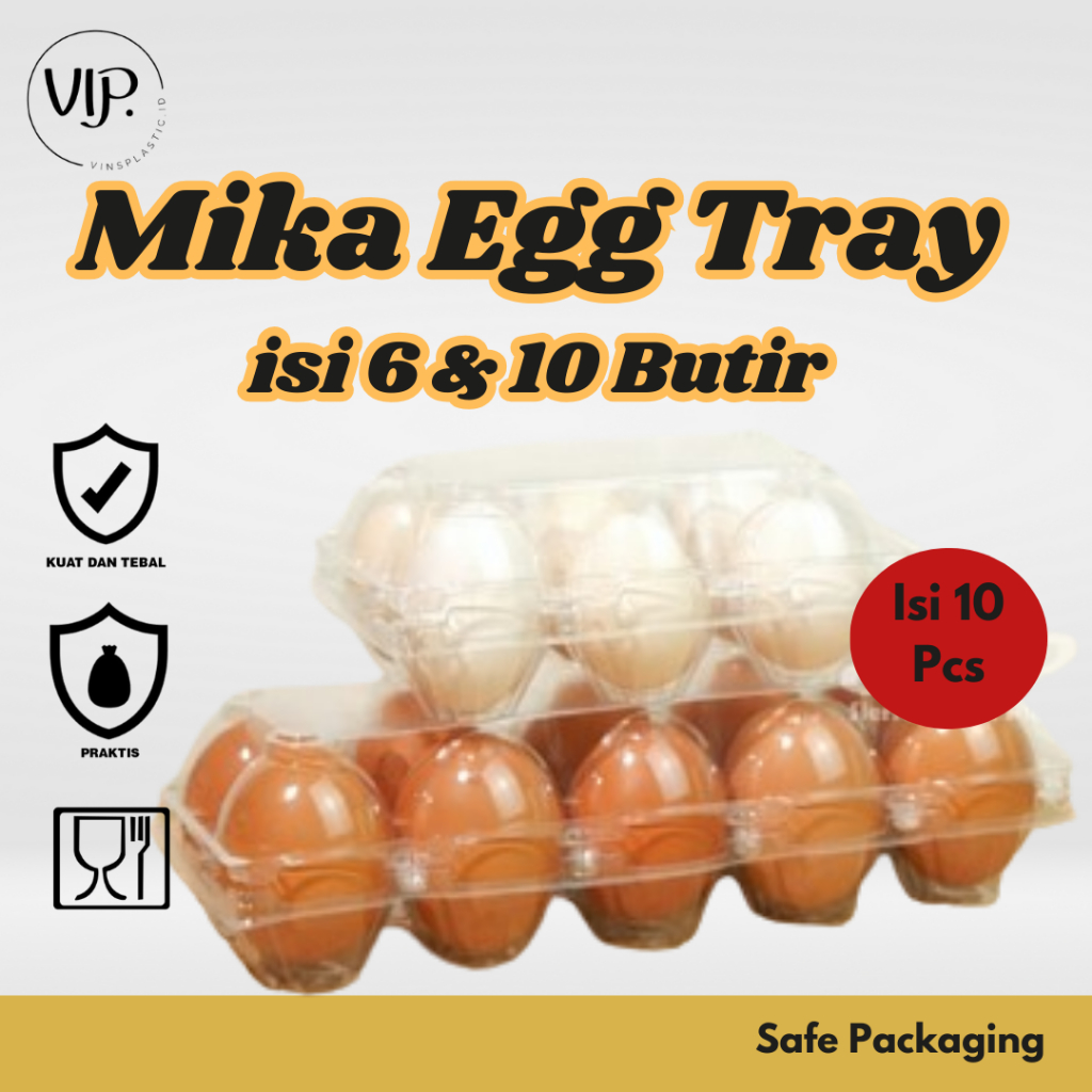 Jual Kotak Plastik Mika Telur Egg Tray Bening | Wadah Telor Isi 6 dan ...