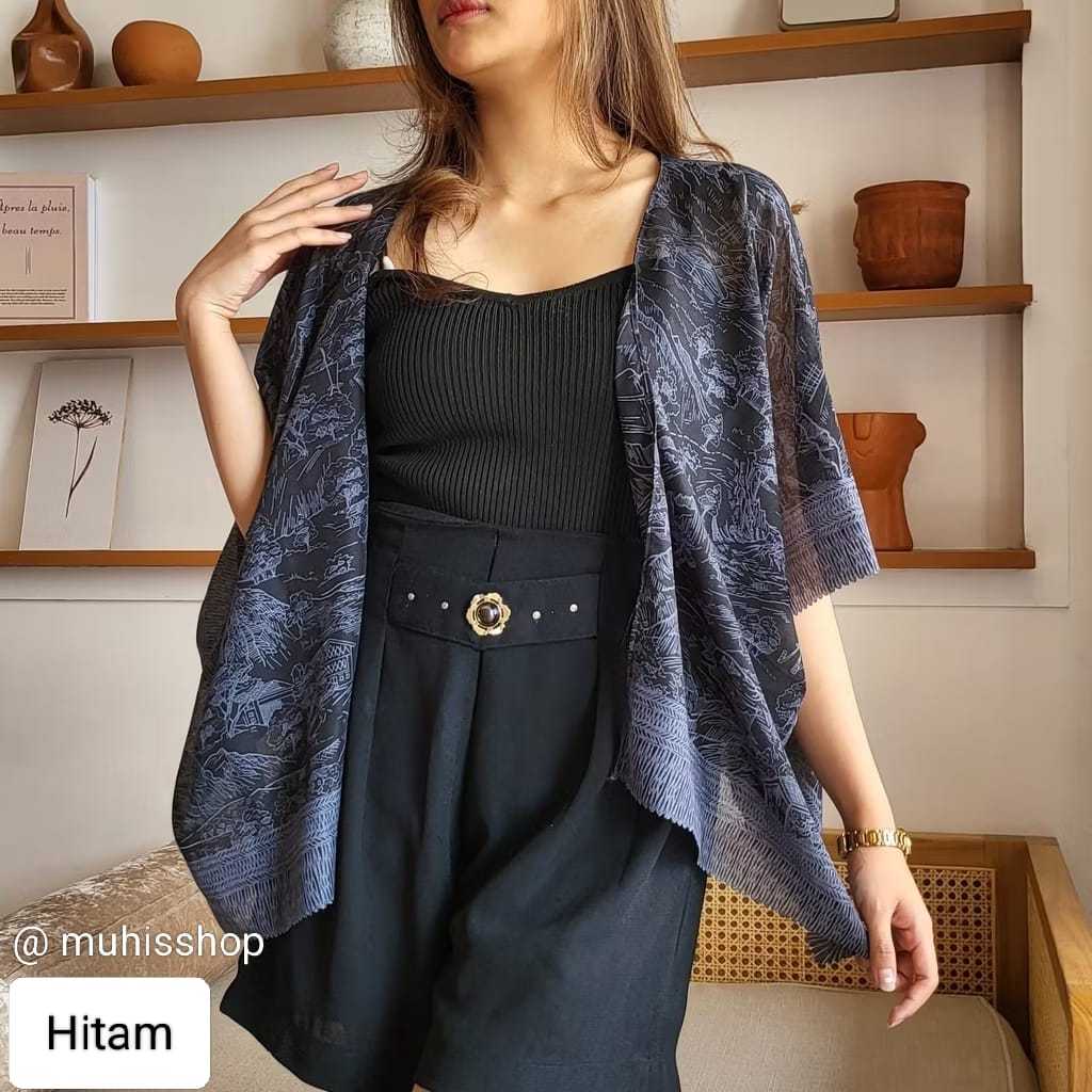 Jual COD OOTD Outer Scarf Batwing Voal Premium | Shopee Indonesia