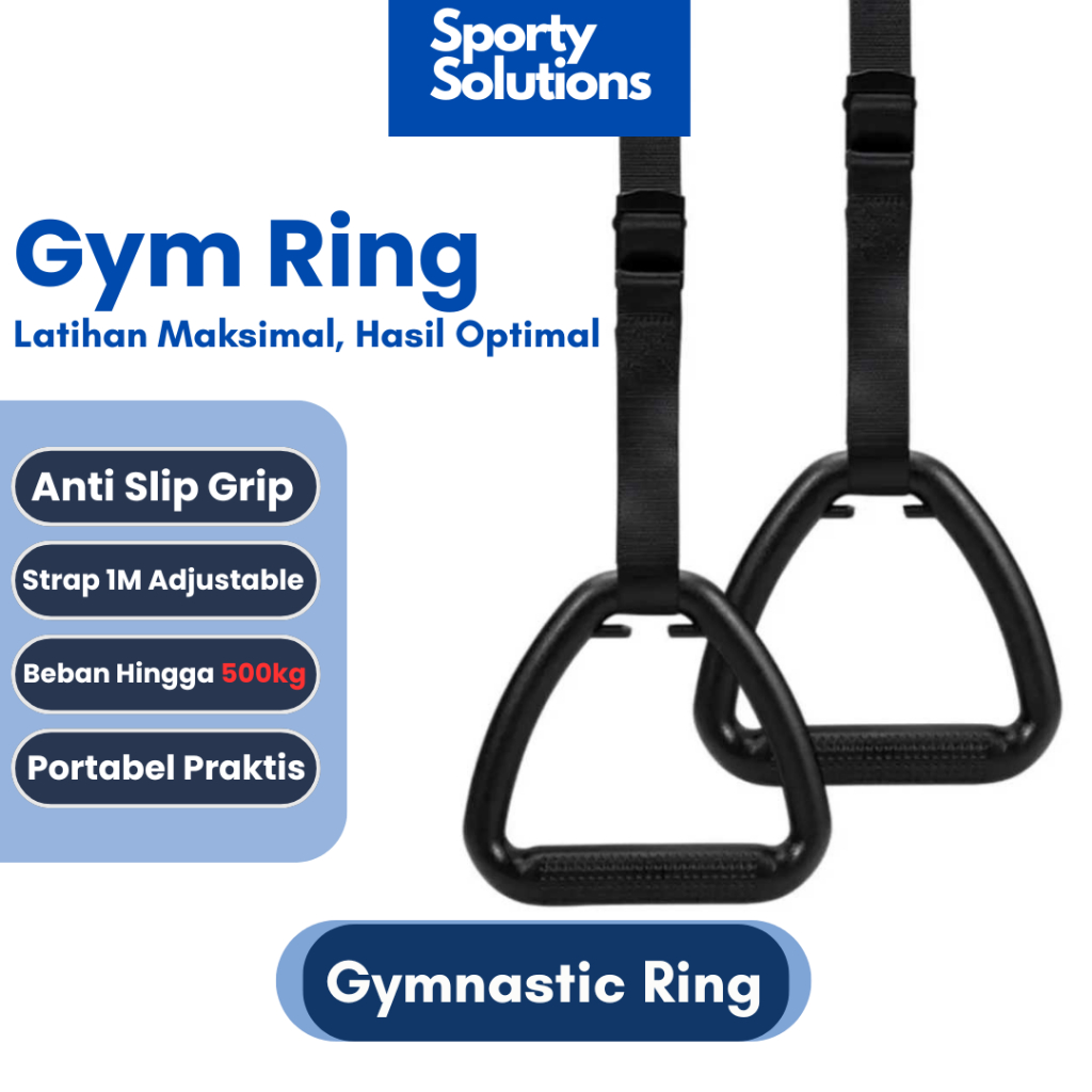 Jual Gymnastic Pull Up Ring Gym Ring Crossfit Calisthenics Muscle Up ...