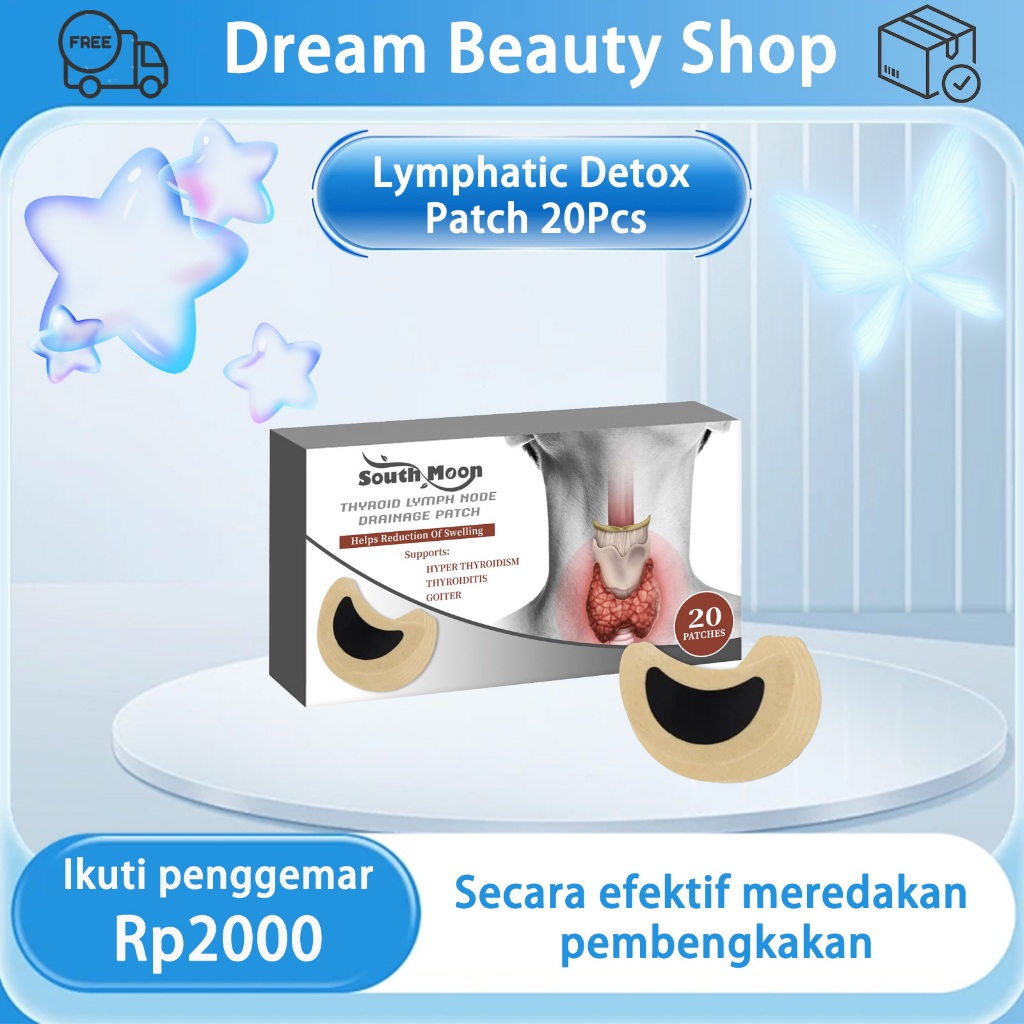 Jual South Moon Lymphatic Detox Patch 20Pcs Painless Lymph Nodes Detox ...