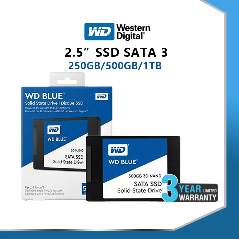 Jual Western Digital SSD Blue Internal hard drive 250GB/ 500GB/1TB SATA ...