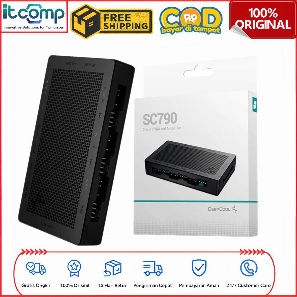 Jual DeepCool SC790 2 in 1 PWM & ARGB Splitter Hub FAN Magnetic Case ...