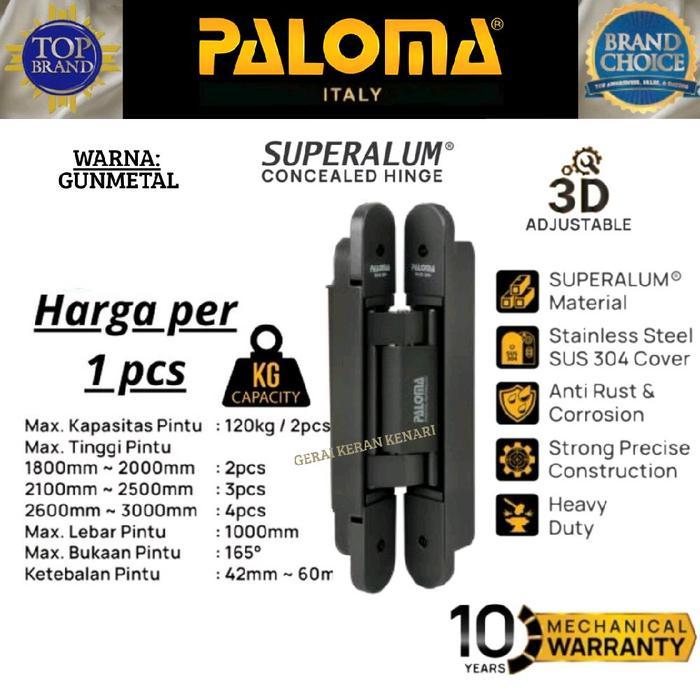 Jual Engsel Concealed PALOMA IHP 822 IHP 823 Invisible Hinge Engsel ...