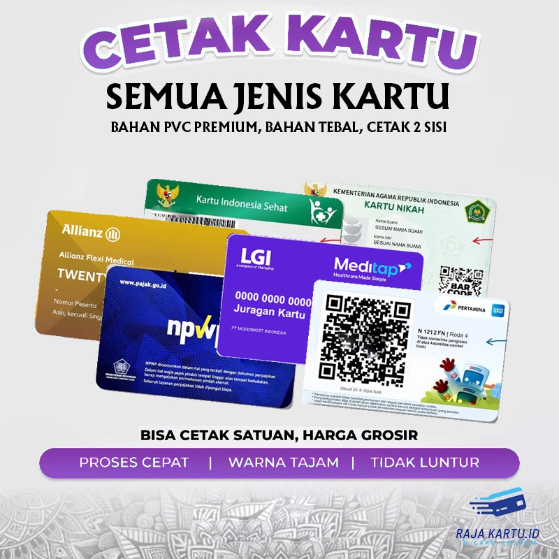 Jual ORDER KHUSUS Custom Cetak ID Card PVC Premium Kartu Member Kartu ...