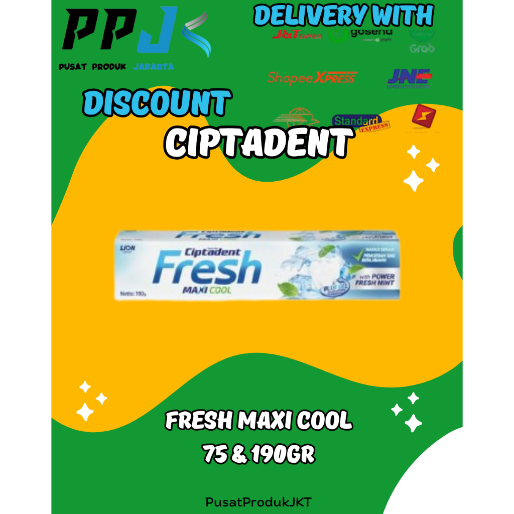Jual Ciptadent Fresh Maxi Cool Mint 75Gr & 190Gr | Shopee Indonesia