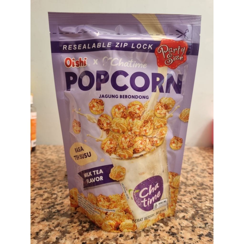 Jual Oishi x Chatime Popcorn Milk Tea Flavor (80 Gr) | Shopee Indonesia
