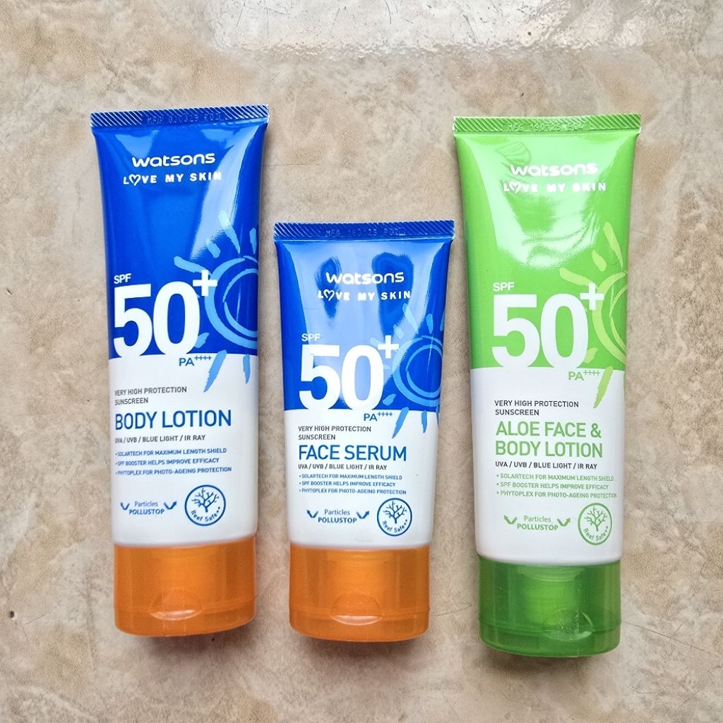 Jual Guardian and Watsons Original Adult Daily Face Body Sunblock ...