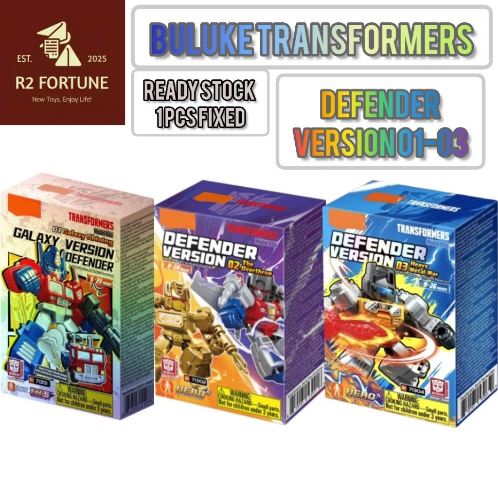 Jual ( 1 PCS FIXED ) Buluke Transformers Defender Version 01-03 ...