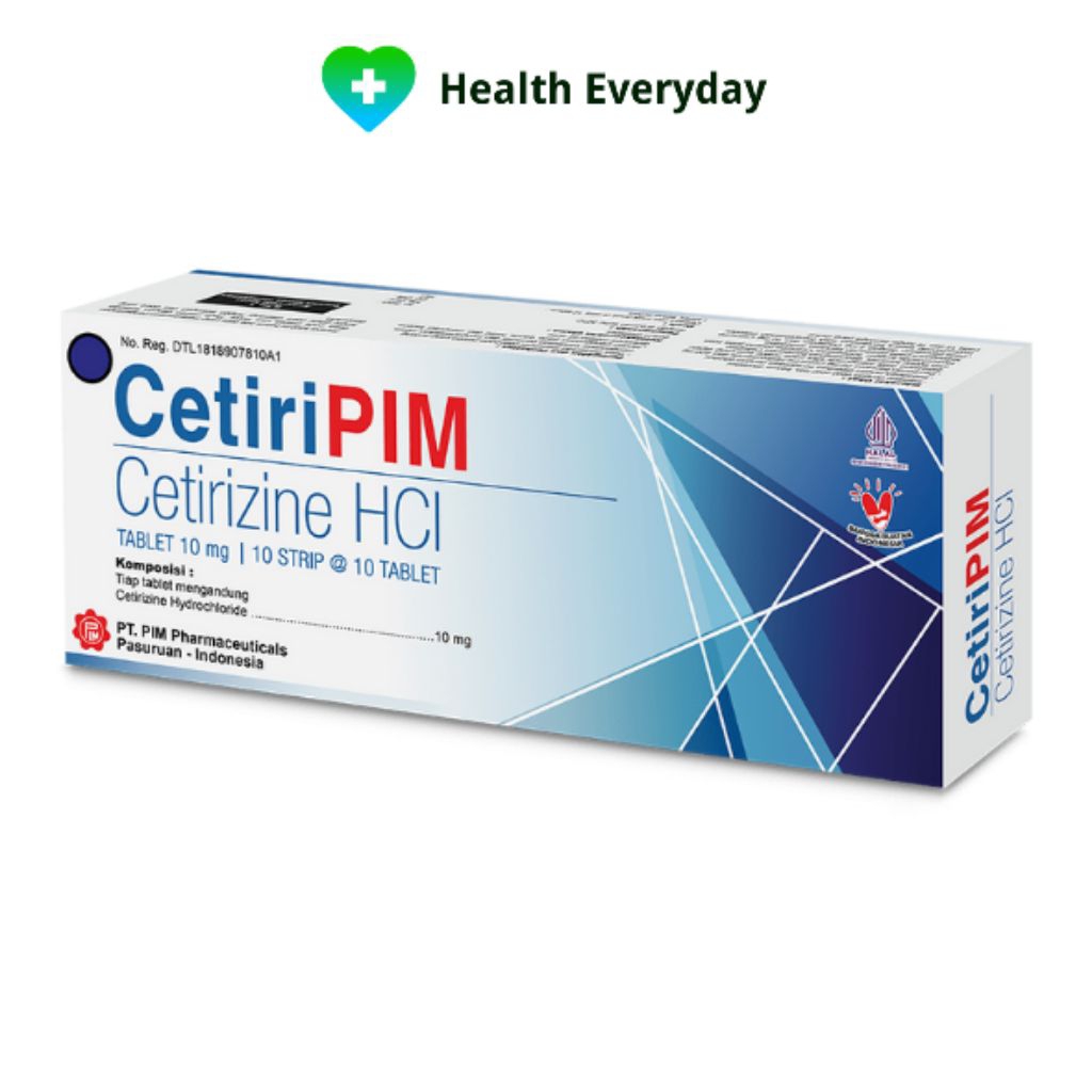 Jual CETIRIPIM - Cetirizine HCl 10mg isi 100s/Dus | Shopee Indonesia