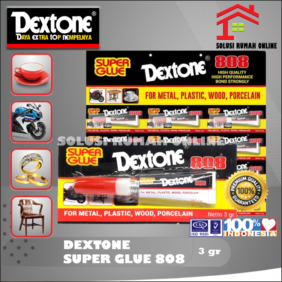Jual DEXTONE Lem Tetes SUPER GLUE 808 3 gr Power Glue Korea Superglue ...