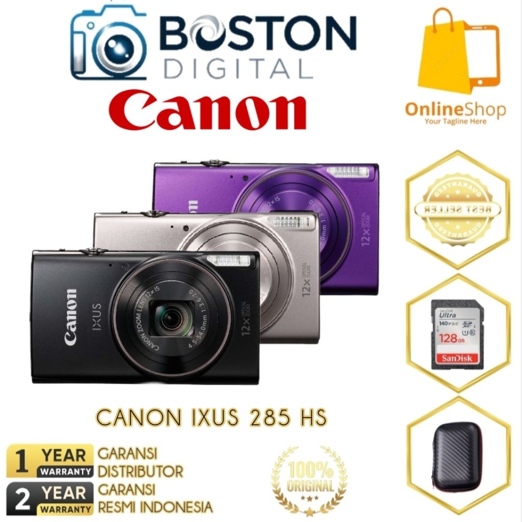 Jual CANON IXUS 285 HS WIFI / CAMERA DIGITAL CANON IXUS 285 HS / IXUS ...