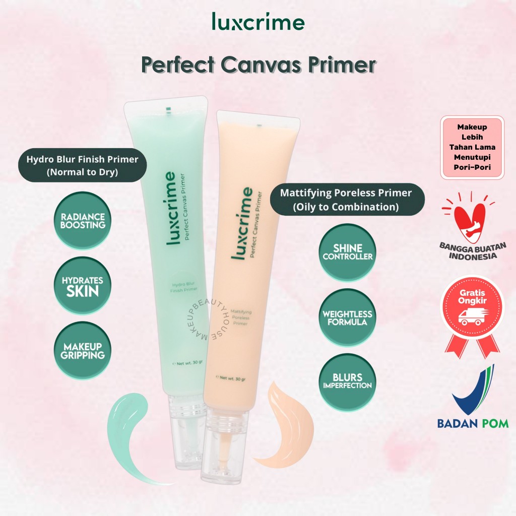 Jual LUXCRIME Perfect Canvas Primer - Mattifying Poreless | Hydro Blur ...