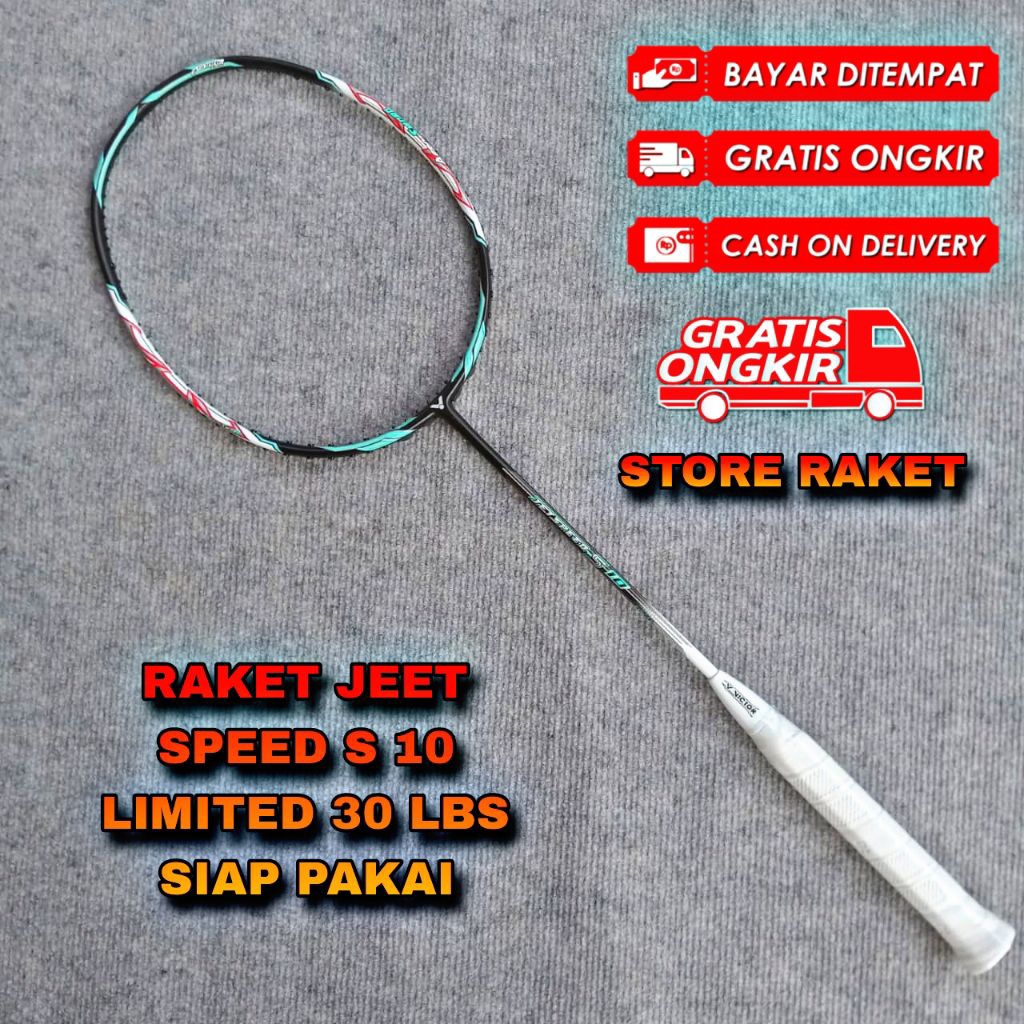 Jual RAKET BADMINTON VIKTOR JETSPEED S10 30 LBS SIAP PAKAI | Shopee ...