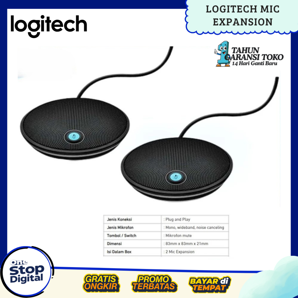 Jual Logitech Mic Expansion for Logitech Group Conference Mic Tambahan ...
