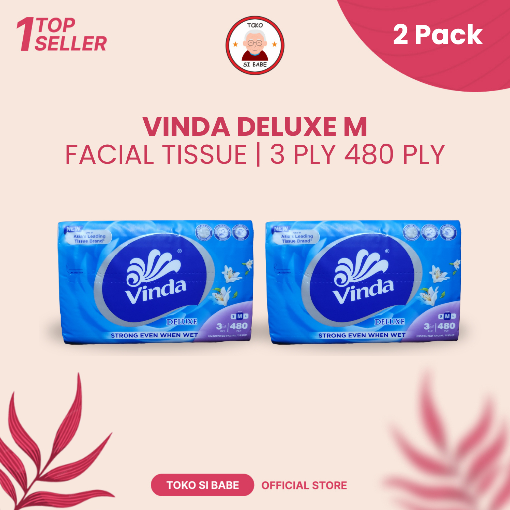 Jual 2 ( DUA ) PACK VINDA DELUXE M TISSUE | Facial Tissue | Facial ...