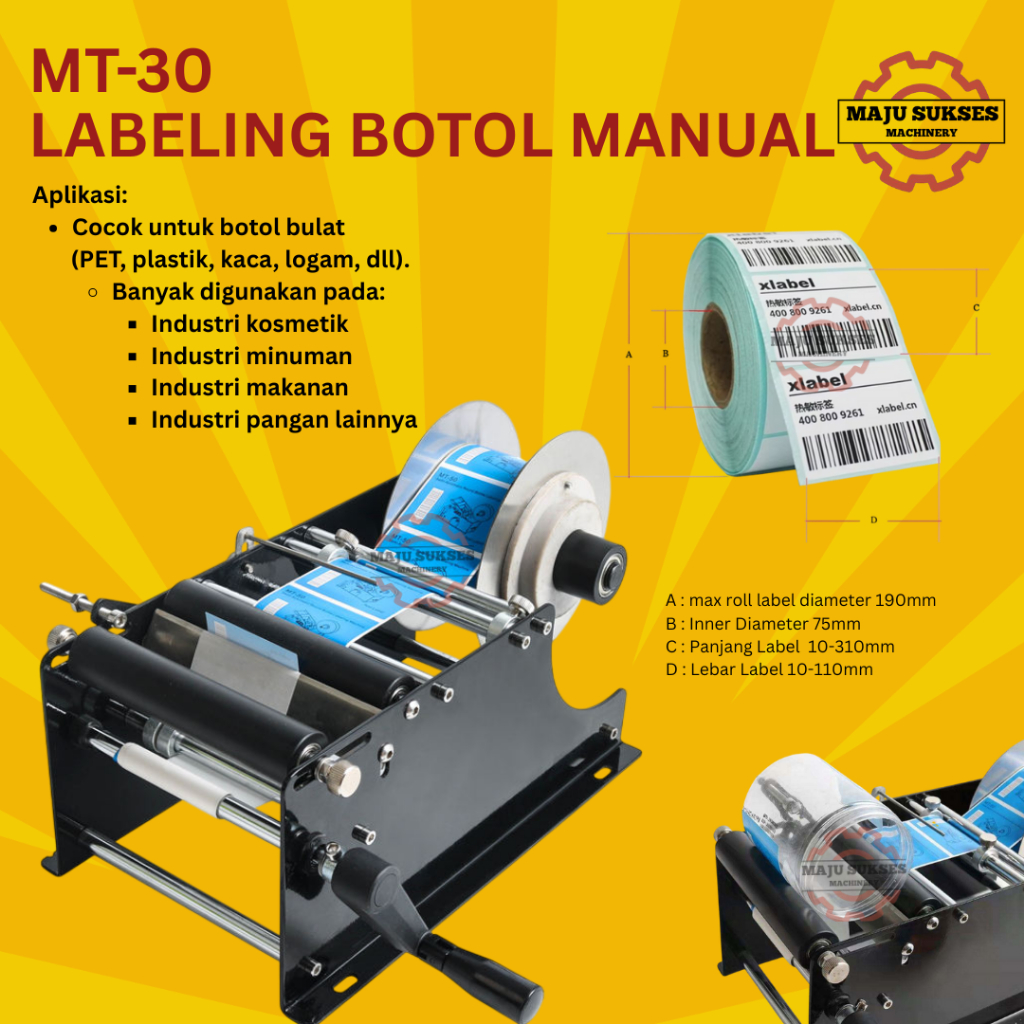 Jual Mesin Labeling Stiker Botol/ Manual Bottle Sticker Labeling ...