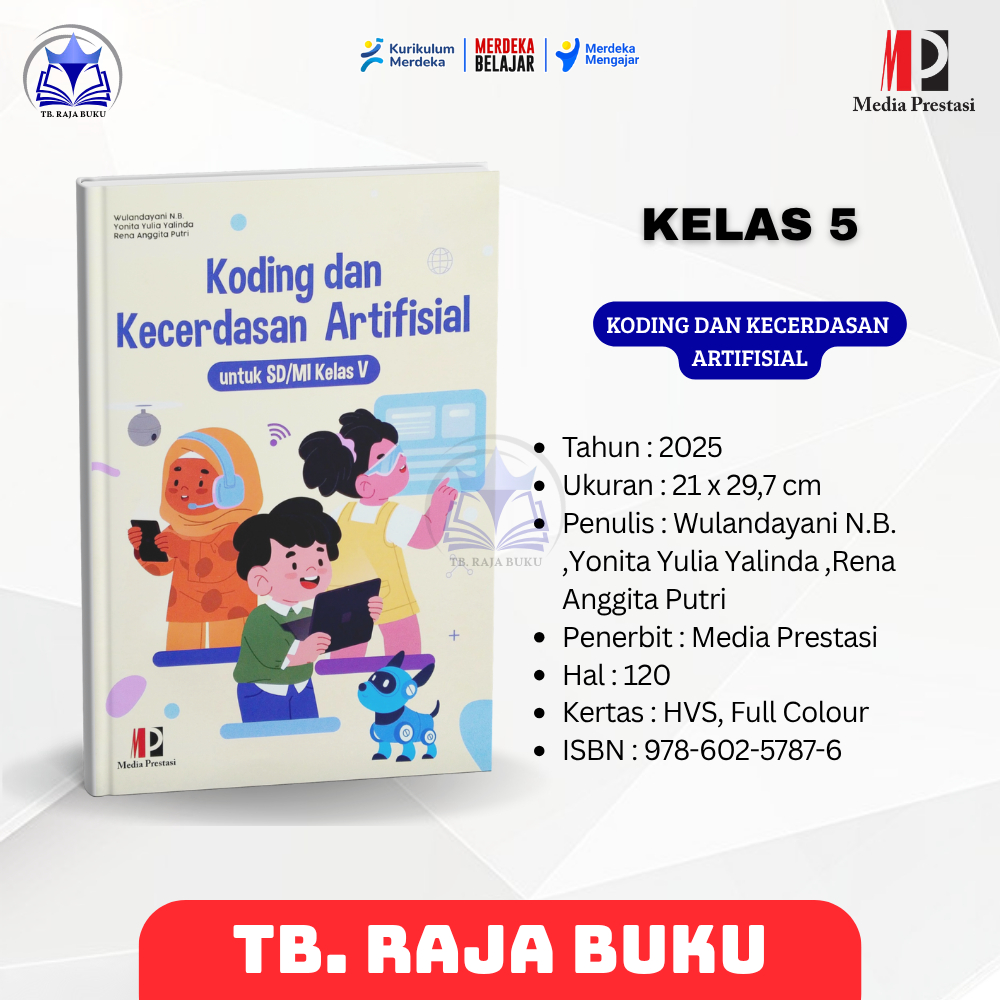 Jual Buku Siswa KODING DAN KECERDASAN ARTIFISIAL Kelas 5 SD Kurikulum ...