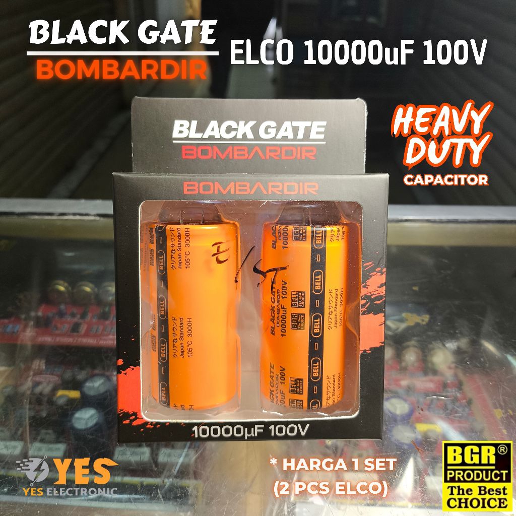 Jual ELKO BOMBARDIR 10000UF 100V KAPASITOR ELCO BOMBARDIR BLACK GATE ...