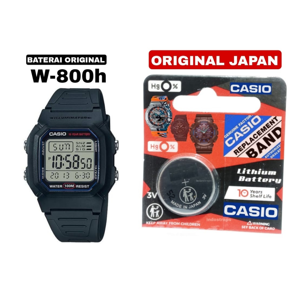Jual Baterai batre jam tangan Casio W-800h | Shopee Indonesia