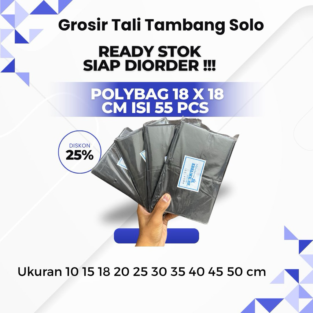 Jual Polibag 18 x 18 cm Isi 55 pcs/pack - Plastik Tanaman / Polybag ...