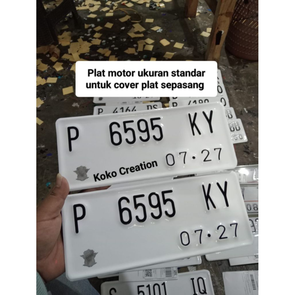 Jual Plat motor ukuran standar untuk cover plat sepasang | Shopee Indonesia