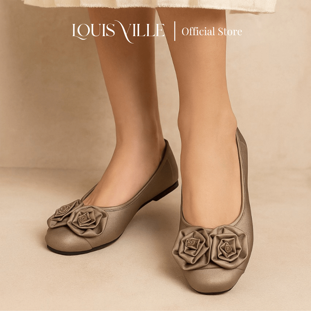 Jual LOUIS VILLE Bougenville Sepatu Flatshoes Kerja Wanita Korea ...