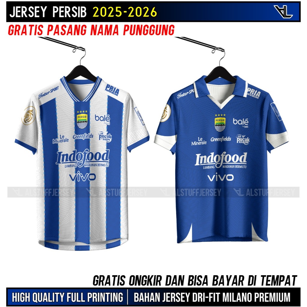 Jual Jersey Persib Bandung 2025-2026 Premium Terbaru Full Printing Gratis Pasang Nama dan Nomor ...