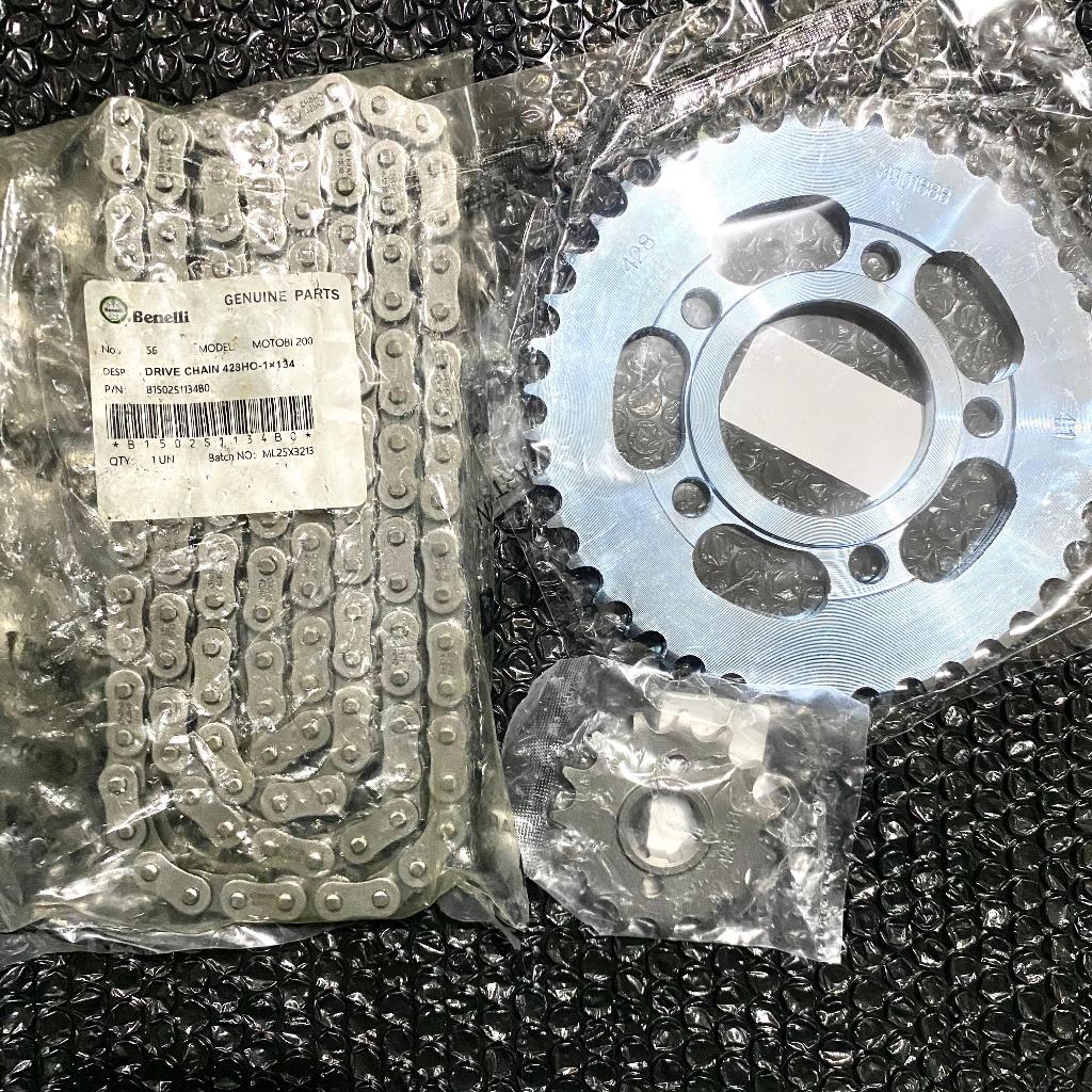 Jual Gear set benelli 200 evo / rantai benelli 200 evo / gear belakang ...