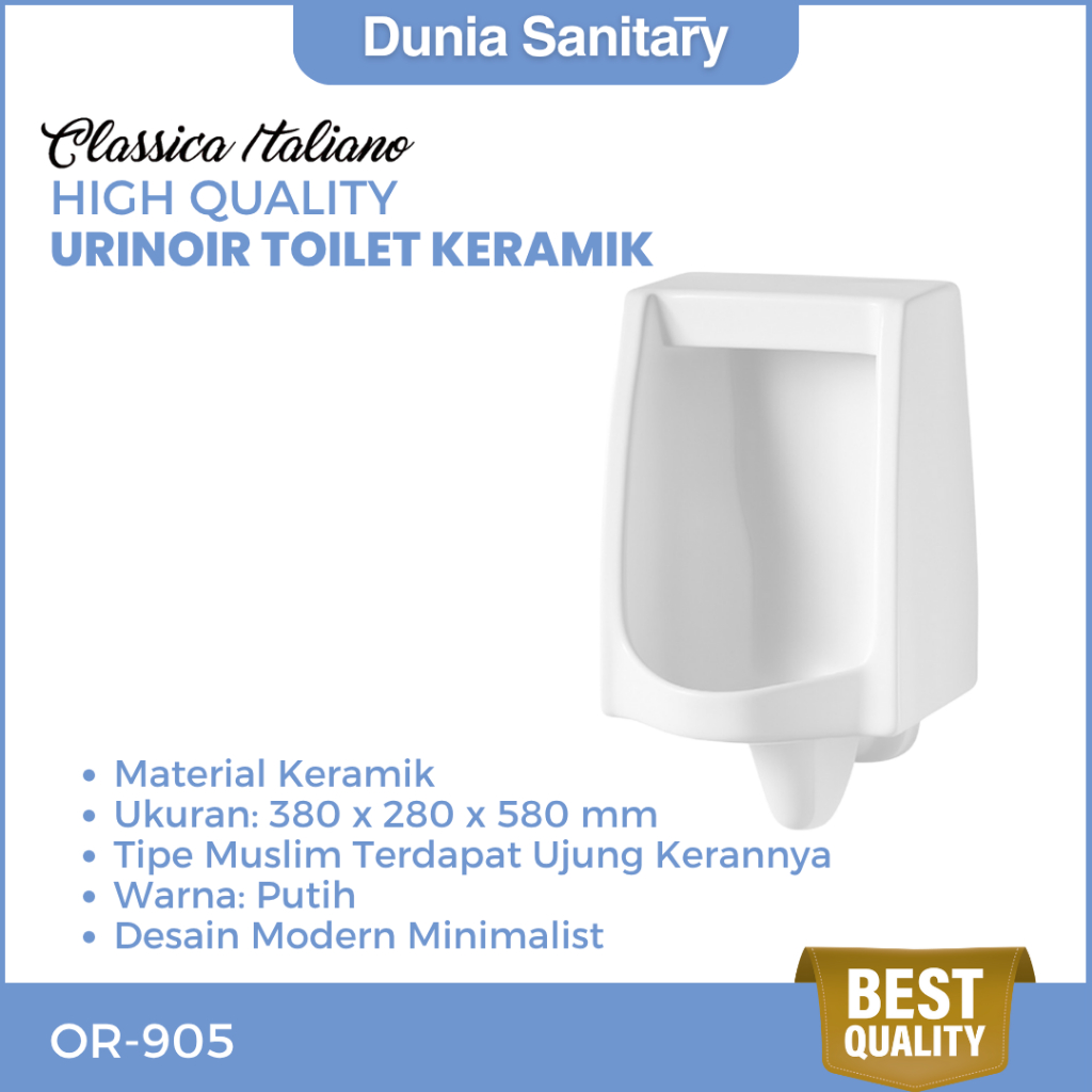 Jual CLASSICA ITALIANO Urinoir Urinal Keramik Kamar Mandi MODERN ...