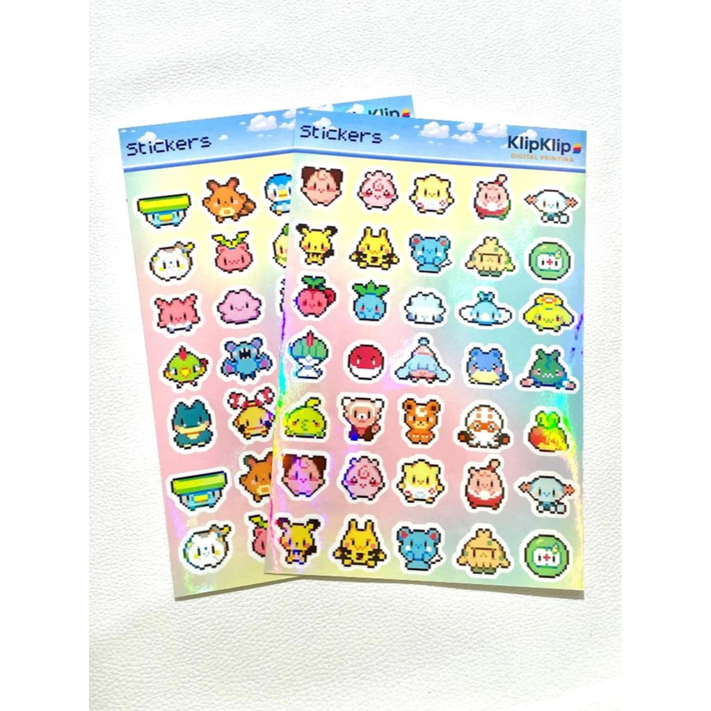 Jual Sticker Pack Pokémon 8-Bit Retro Stiker Set Pokemon Anime Lucu ...