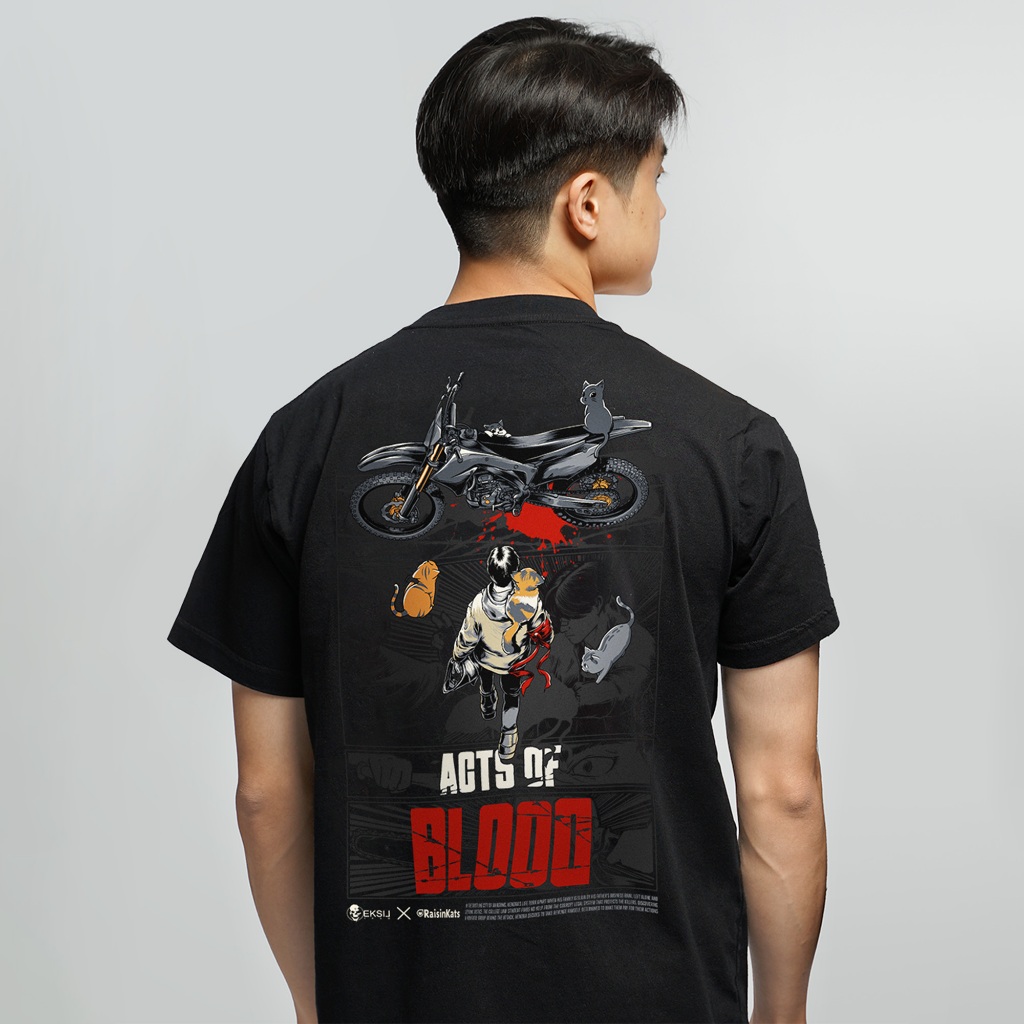 Jual RaisinKats x Eksil Team Acts of Blood Official T Shirt Hitam I ...