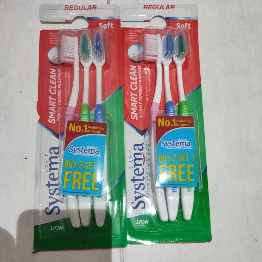 Jual SYSTEMA sikat gigi smart clean isi 3pc bulu lembut (1pack isi 3pc ...