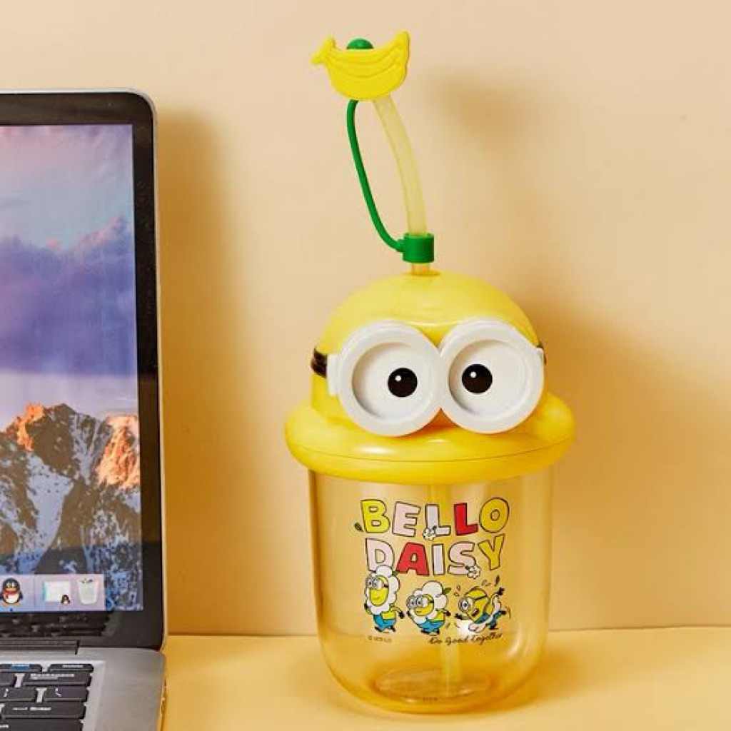 Jual MINISO MINIONS DAISY TUMBLR 590ml WATER BOTTLE BOTOL AIR MINUM ...