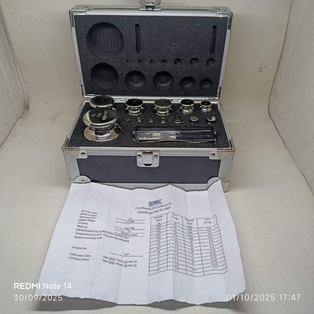 Jual anak timbang batu kalibrasi merk sonic class m1 , f2 , f1 ...