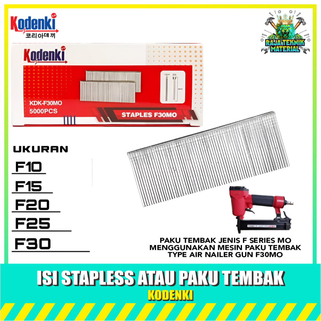 Jual KODENKI Isi Staples Paku Tembak F10 F15 F20 F25 F30 / Refill ...