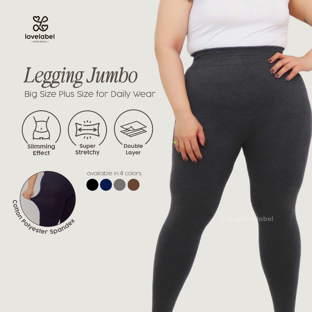 Jual Shoplovelabel Legging Basic Jumbo Big Size - Celana Stocking Ibu ...
