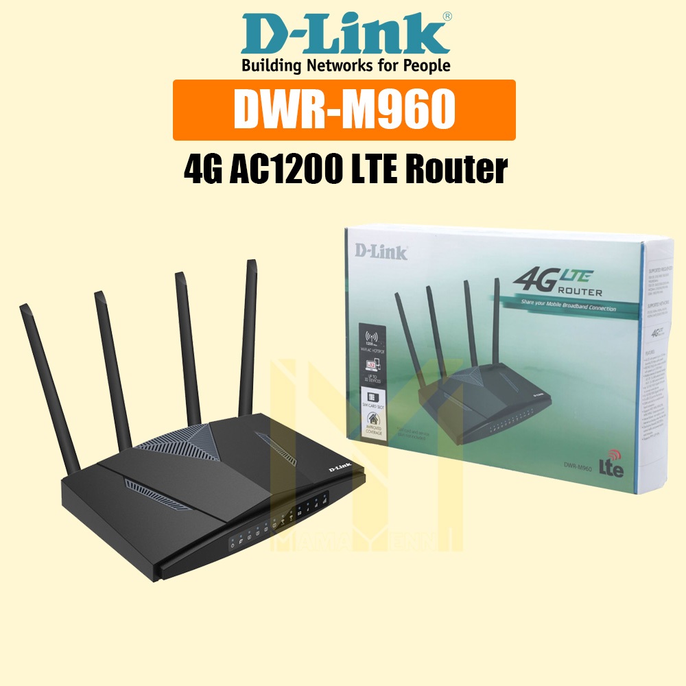 Jual D-LINK DWR-M960 AC1200 4G LTE Gigabit Wireless Router / DLINK ...