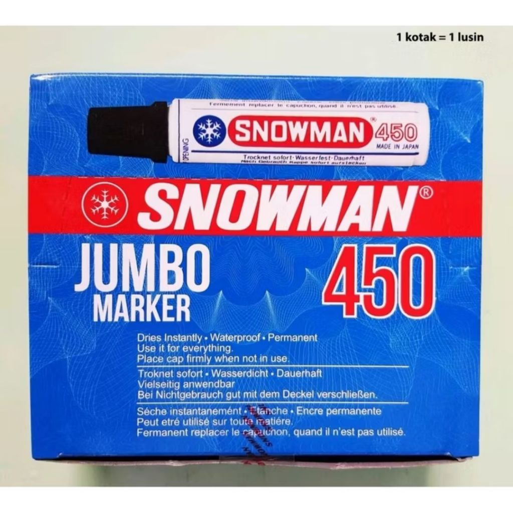 Jual SNOWMAN SPIDOL JUMBO 450 HITAM BIRU MERAH | Shopee Indonesia