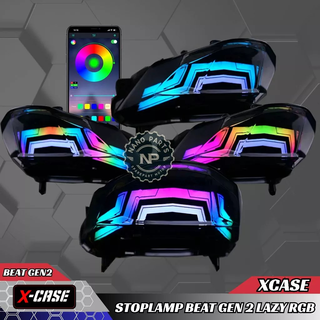Jual LAMPU STOP ALL NEW BEAT DELUXE BEAT CBS BEAT STREET GEN 2 RGB LAZY ...