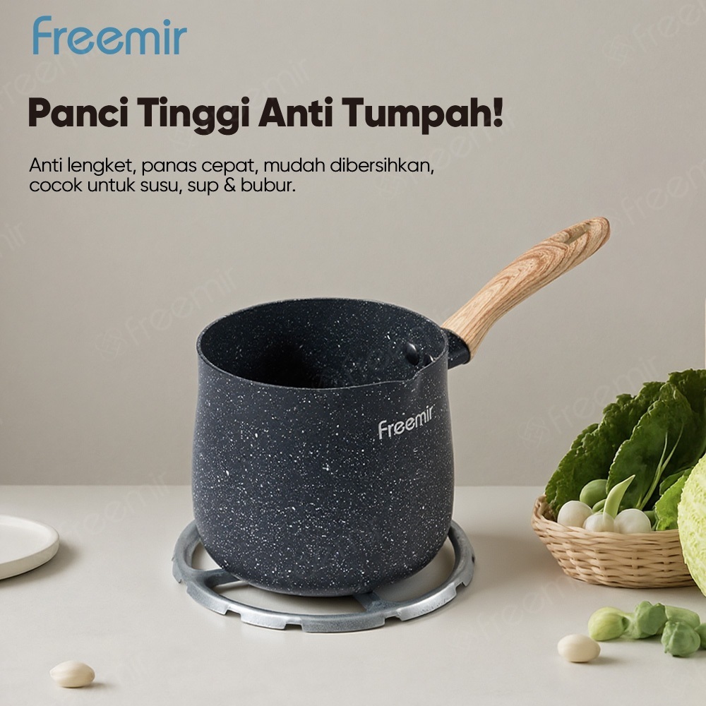 Jual freemir Panci Susu 1.2L Mini Milk Pot Gemoy Kopi Susu Granit Panci ...